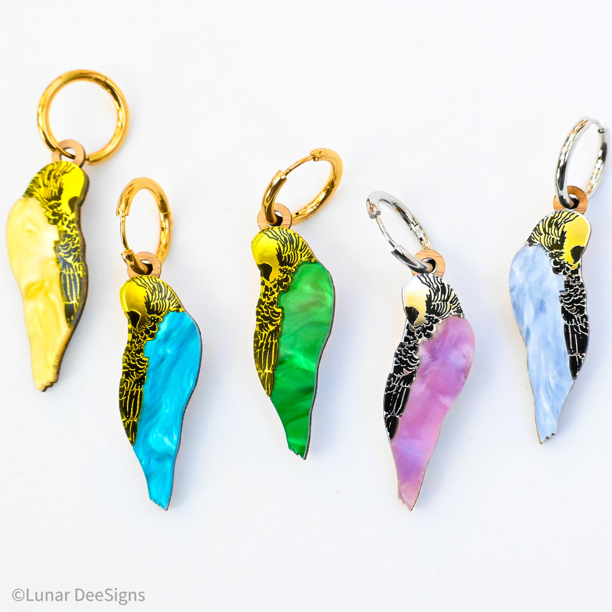 Baby Boris the Budgie HOOPS - pick your colour – Lunar DeeSigns
